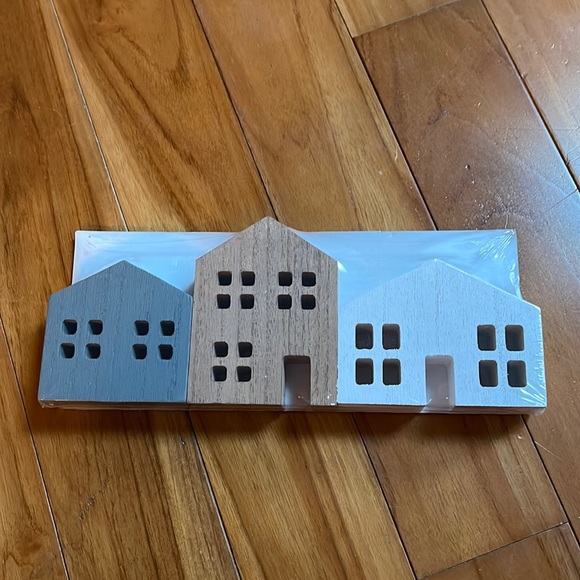 Accents | Wooden House Village Cutouts Country Primitive Farmhouse ...